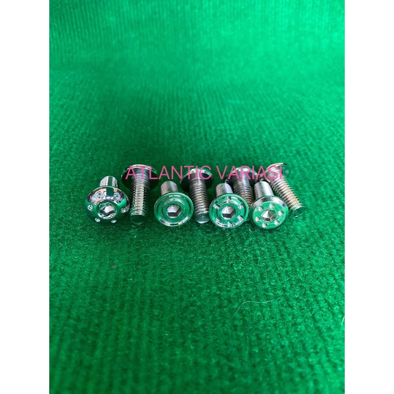 Jual BAUT PROBOLT STENLIS DISK BRAKE UNIVERSAL SILVER JUPITER MIO AEROX PCX DISC FRONT RARE ...