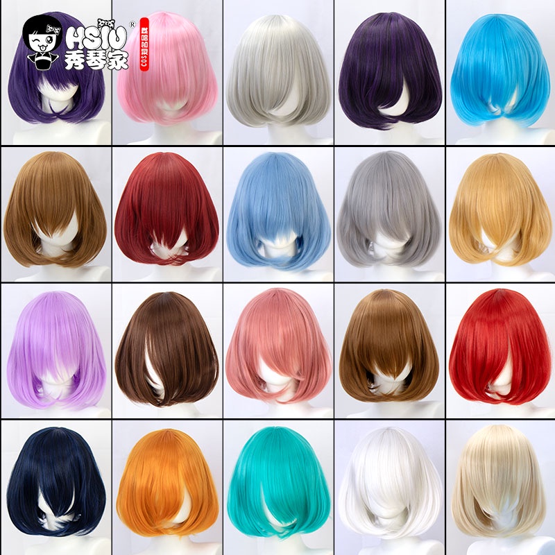 Jual WIG COSPLAY HSIU BASE 35CM LURUS MULTI COLOUR / BANYAK WARNA (CAP ...