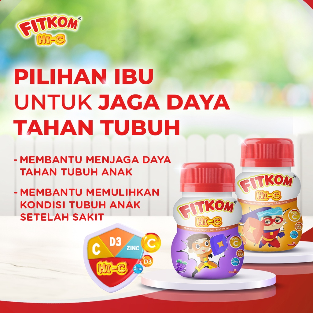 Jual Fitkom HI-C Tablet Hisap Multivitamin Anak Rasa Anggur isi 21 ...