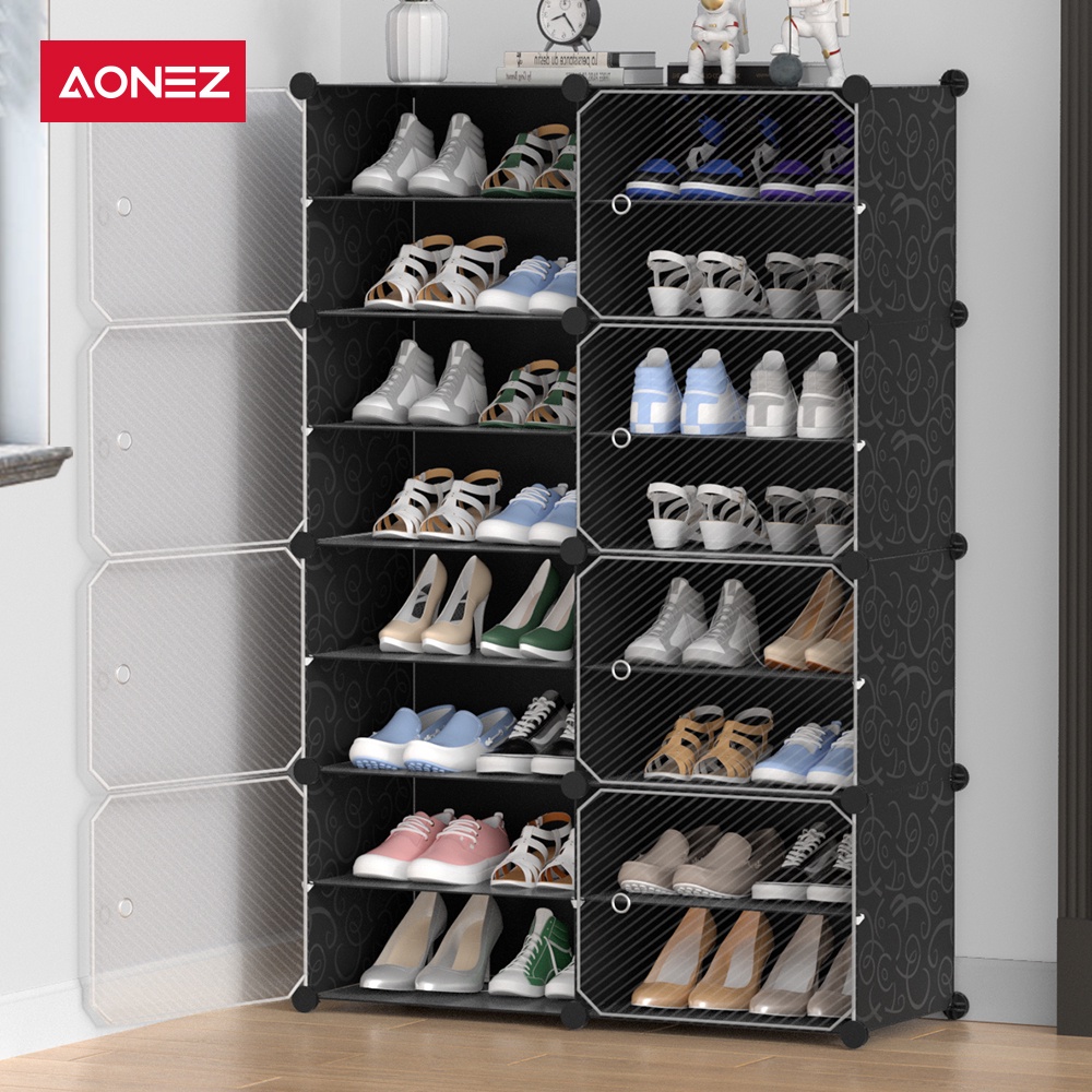 Jual AONEZ Rak Sepatu Tertutup Rak Sepatu Susun Portable Lemari Sepatu ...