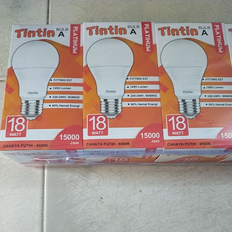 Jual Lampu Led Tin Tin Platinum 18 Watt model lampu bulb bergaransi 12 ...