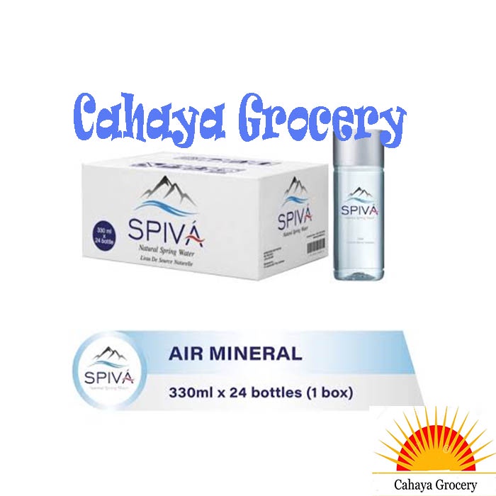 Jual Spiva Natural Spring Water / Air Mineral 330ml x 24 Botol (KURIR ...