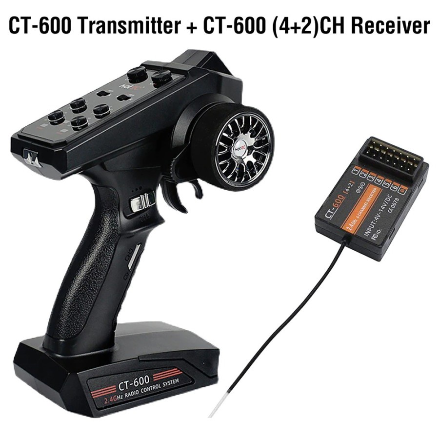 Jual transmitter HOTRC CT-600 6ch receiver 600mtr for rc car rc boat ...