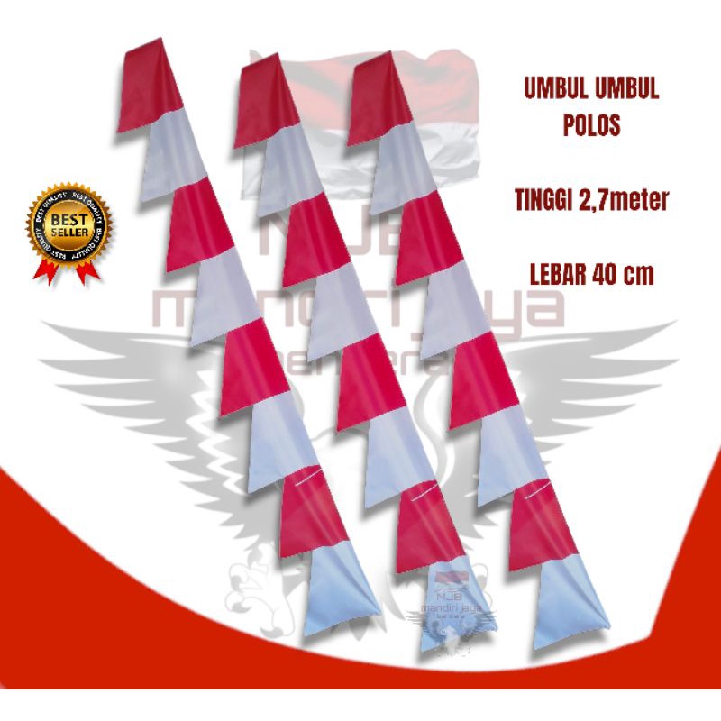 Jual ISI 20 BENDERA UMBUL UMBUL WARNA WARNI POLOS TANPA SABLON GARUDA KUALITAS TERBAIK | Shopee ...