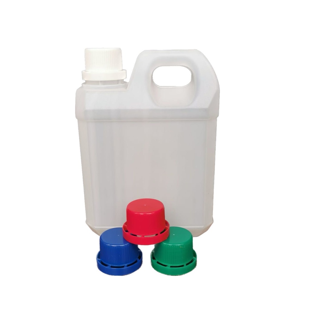 Jual Jerigen Jrigen jerrycan PUTIH NATURAL 1L 1 L liter kotak Pendek ...