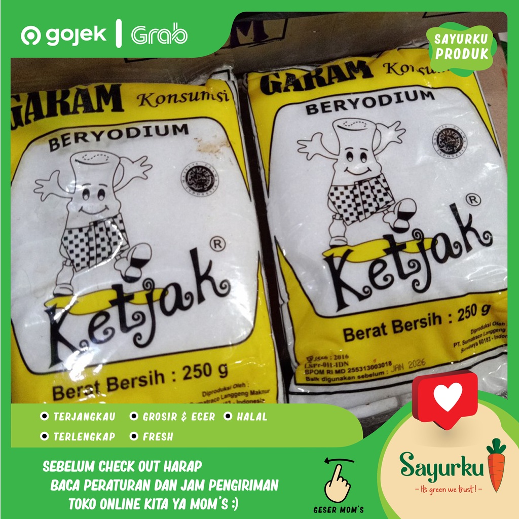 Jual Garam Ketjak yodium 250gr | Shopee Indonesia