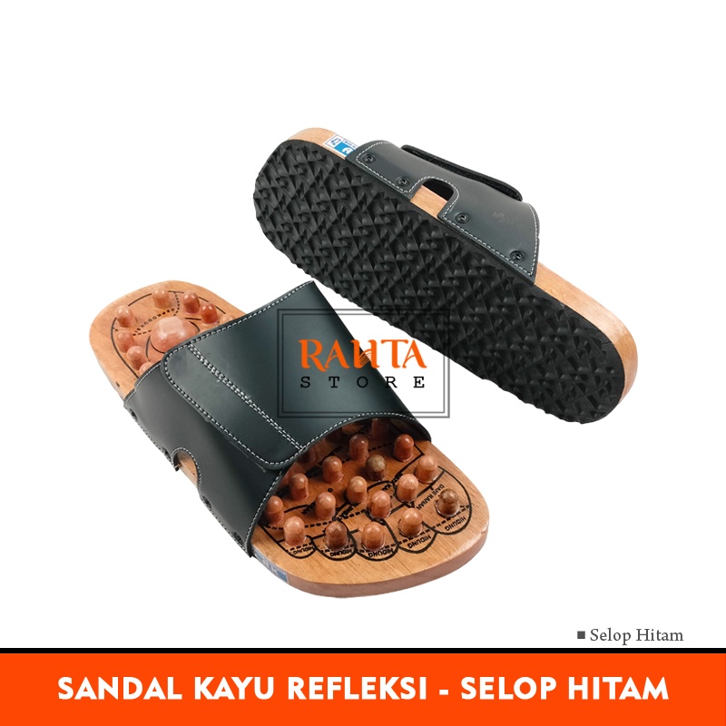 Jual KT40-SELOP Kayu Refleksi/Sandal Kayu refleksi model Selop Sendal ...