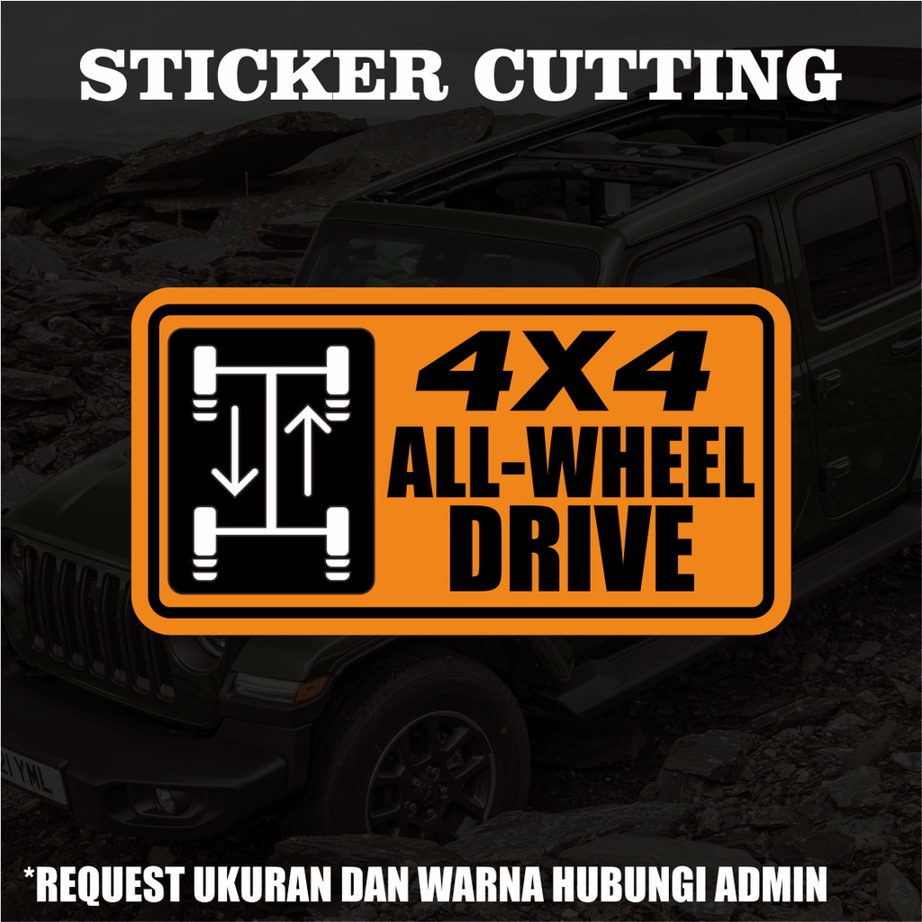 Jual Sticker Cutting 4x4 All Wheel Drive / Stiker Cutting | Shopee ...