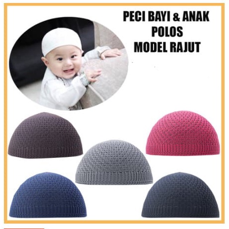 Jual Peci Bayi Rajut - Peci Bayi Rajut - Peci Haji Anak - Kopiah Anak ...