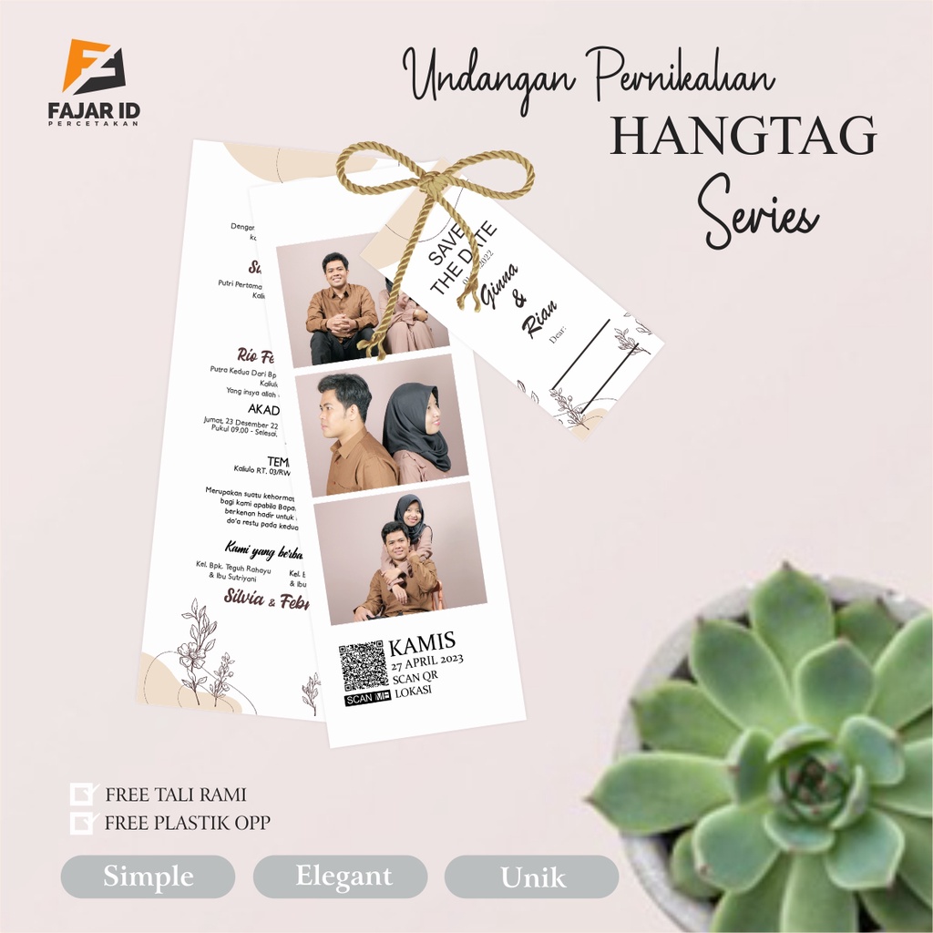Jual Undangan Hang Tag Minimalis Elegan Mewah Terbaru - Undangan Viral ...