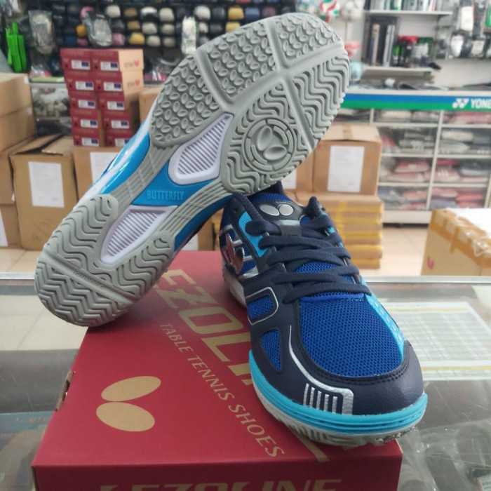 Jual Sepatu Tenis Meja Butterfly Lezoline Mach Navy Original | Shopee ...