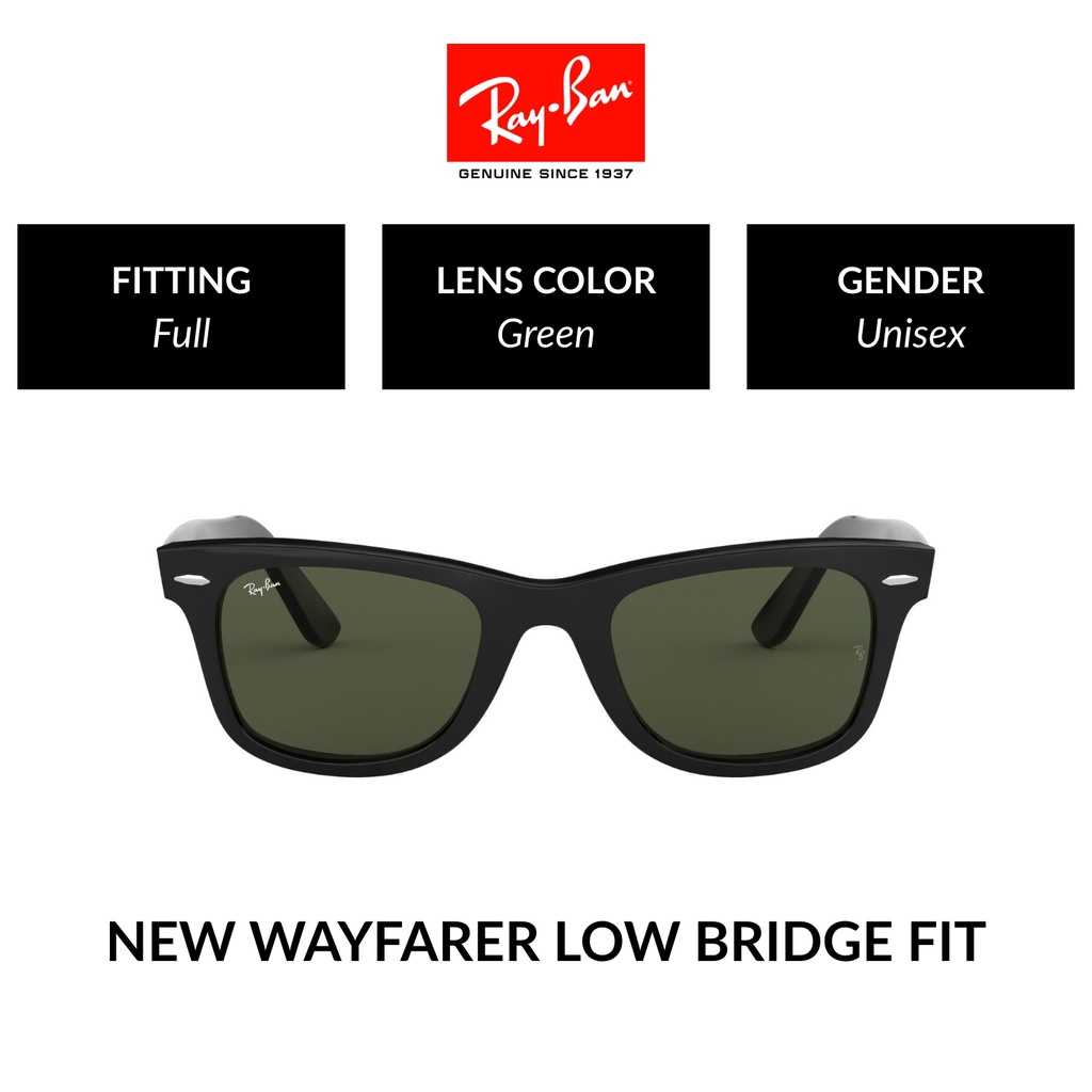 Jual RAY-BAN Wayfarer | RB2140F 901 | Full Fitting | Sunglasses | 52mm ...