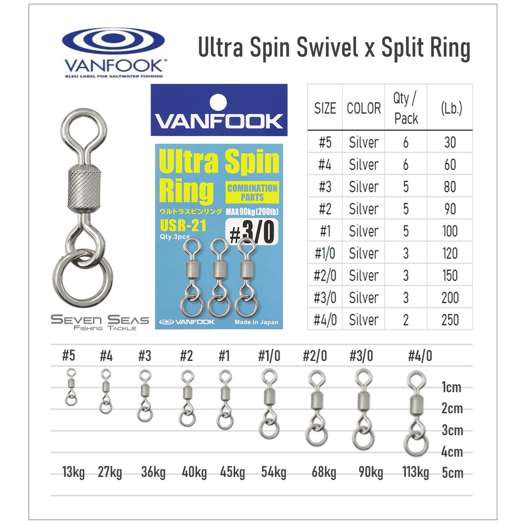 Jual Vanfook Ultra Spin Swivel x Split Ring Combination USR-21 | Shopee Indonesia
