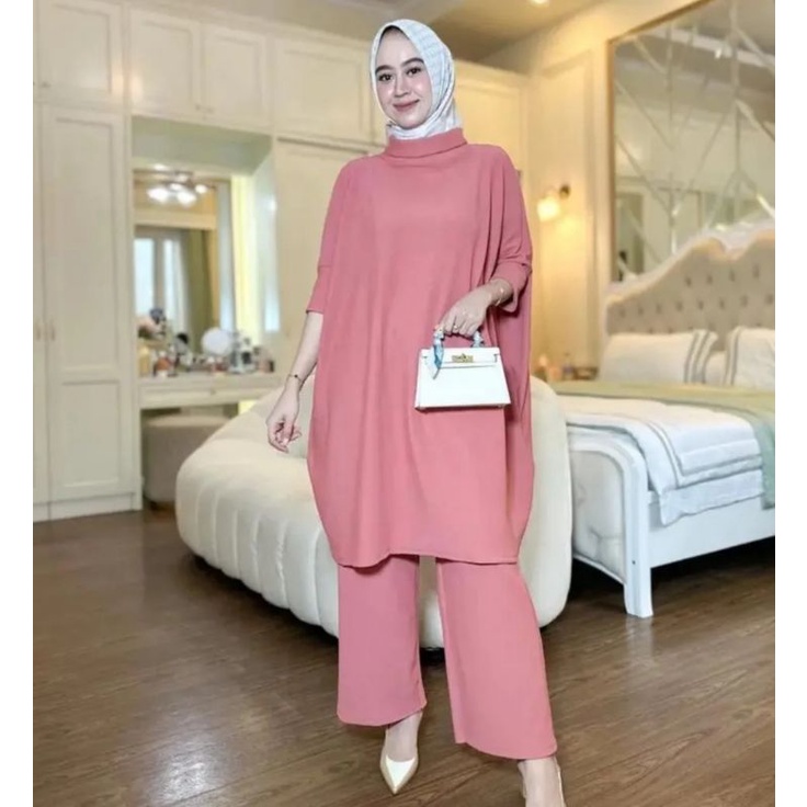 Jual one set knite viral/one set kekinian/one set knit/setelan knit ...