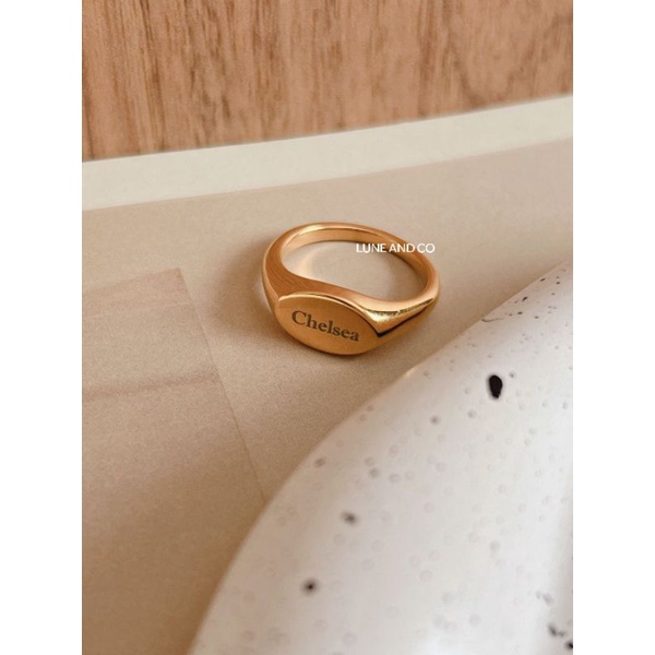 Jual Cincin Signet Oval Engrave / Ukir Nama / Grafir Custom Nama ...