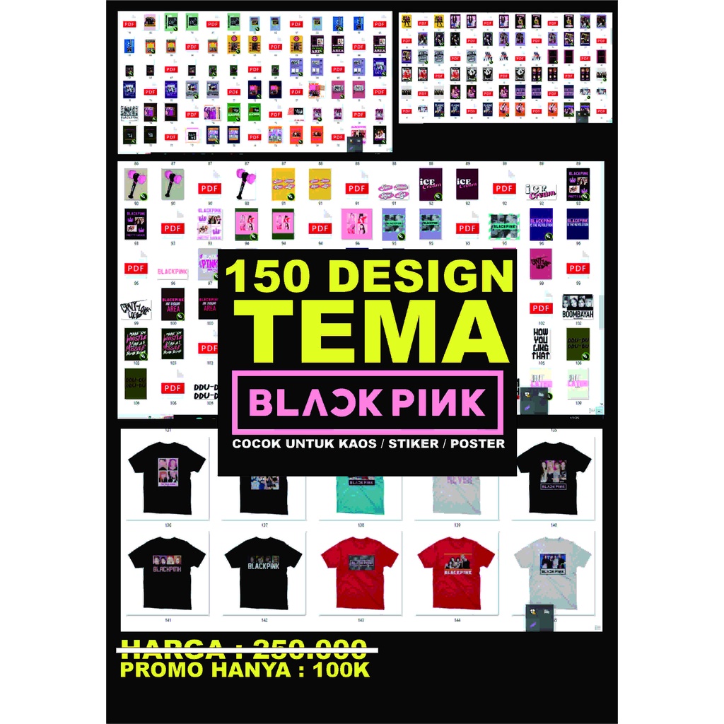 Jual PAKET DESIGN TEMA BLACKPINK | Shopee Indonesia