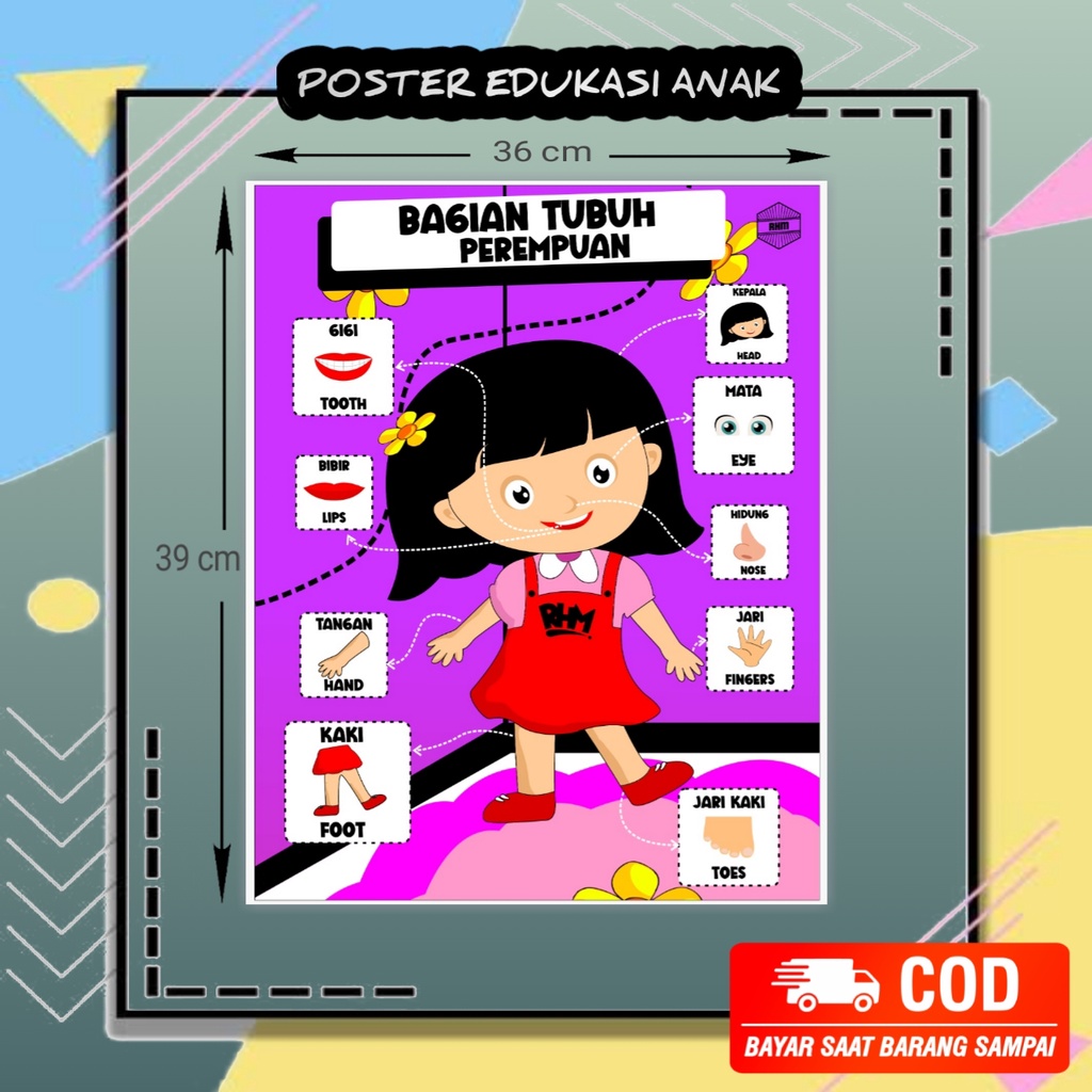 Jual Poster / Poster Edukasi Anak / Mainan Edukatif / Poster Dinding ...