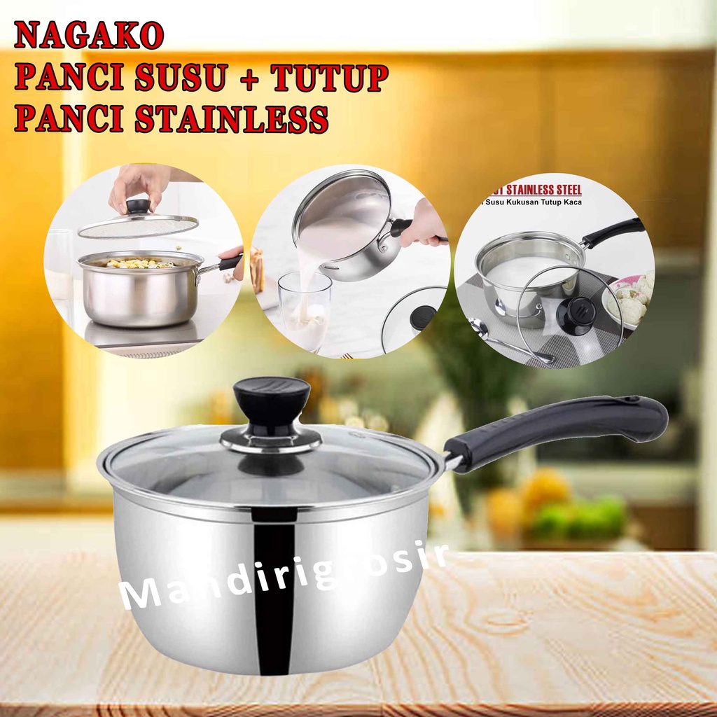 Jual Panci Stainless Steel* Panci Nagako* Panci Susu+tutup* Panci ...