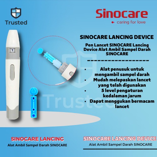 Jual Pen Lancing Device Sinocare Autoclick Alat Ambil Darah | Shopee ...
