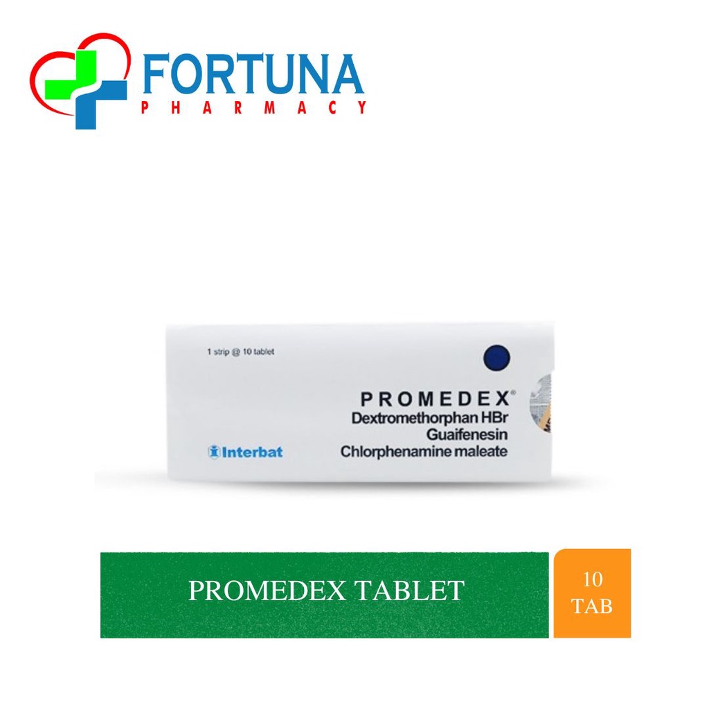 Jual PROMEDEX TABLET 1 STRIP 1 10 TABLET OBAT BATUK KERING | Shopee ...