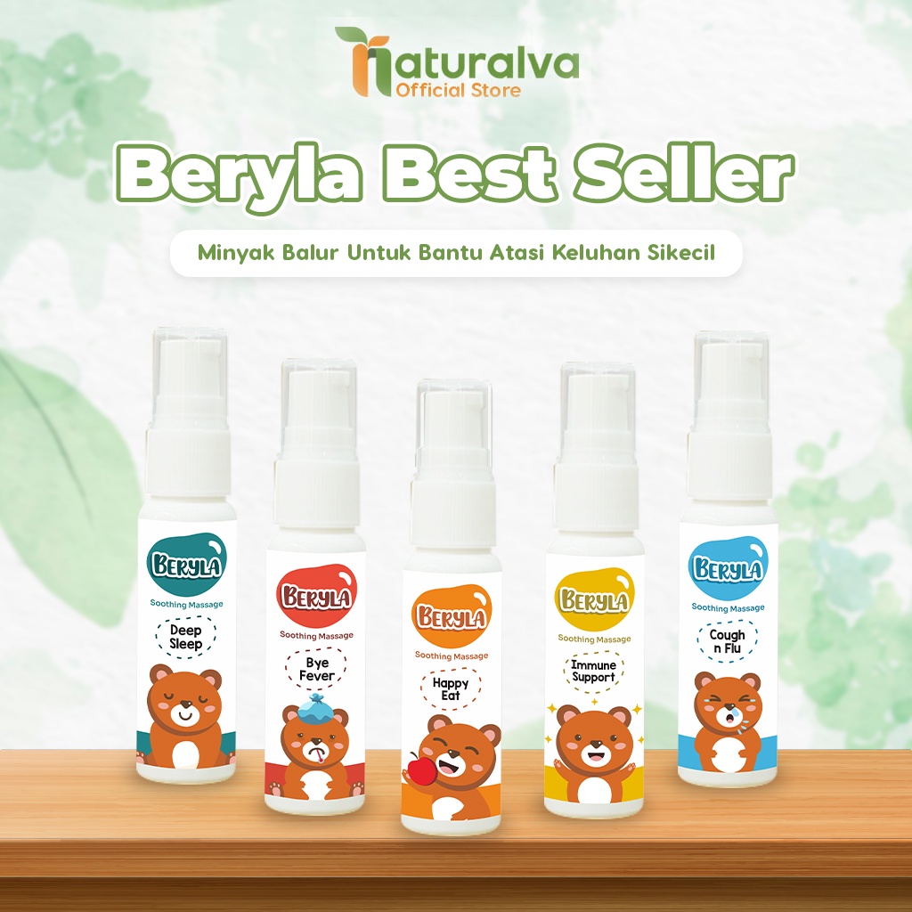 Jual PAKET 5 Beryla Baby Oil Minyak Pijat Essential Oil Bayi 22ml ...