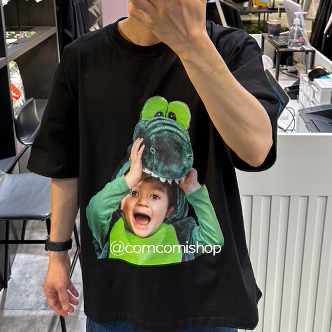 Jual [ADLV] BABY FACE CROCODILE DOLL SHORT SLEEVE T-SHIRT BLACK ...