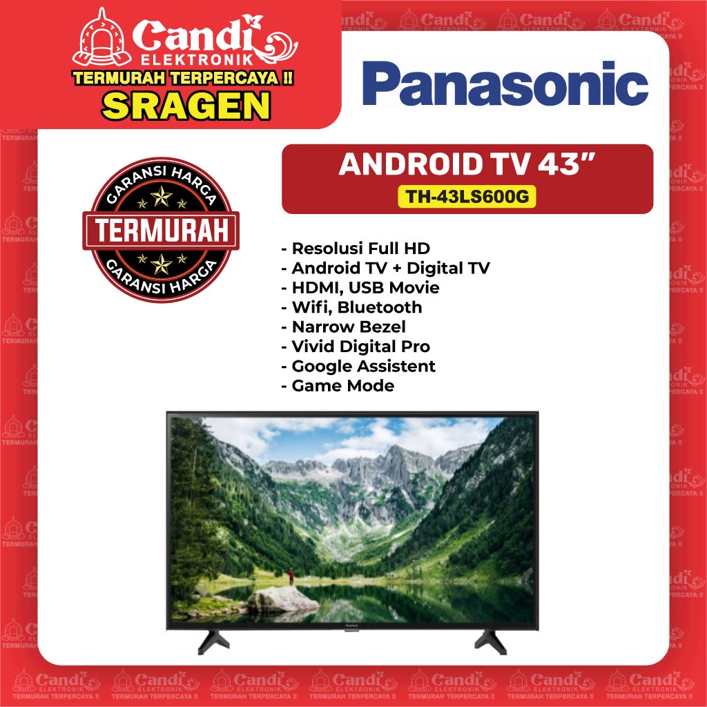 Jual PANASONIC Led Tv 43 Inch Full Hd Android Tv - TH-43LS600G | Shopee Indonesia