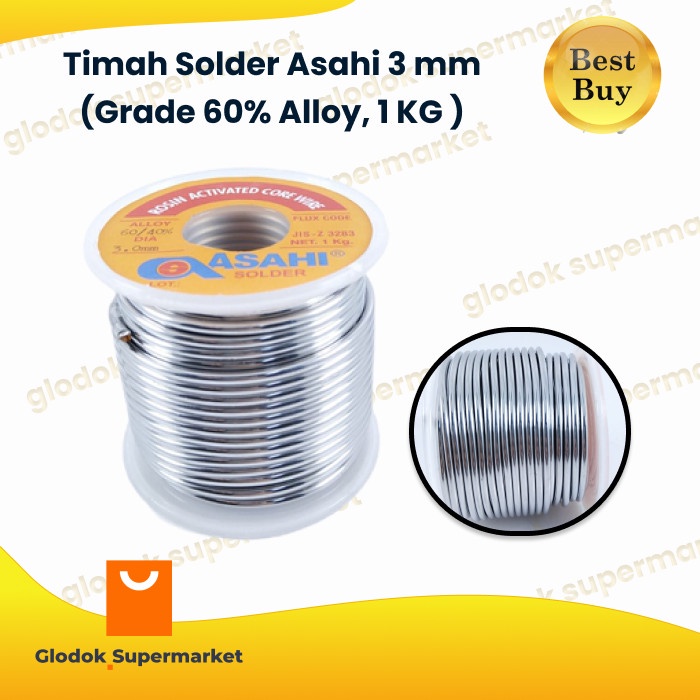 Jual Timah Solder Timah Solder Asahi 3 Mm (Grade 60% Alloy, 1 Kg ...