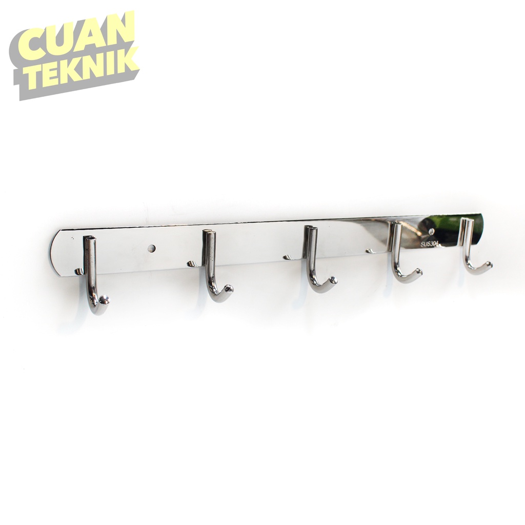 Jual Kapstok Stainless 5 Kait - Gantungan Baju 5 Kait Gantungan Hook Dinding SUS 304 - Hanger ...