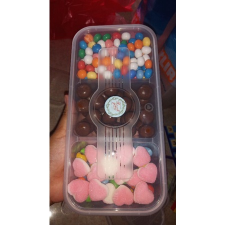 Jual wadah paket jajan box 3 sekat plastik 500ml | Shopee Indonesia