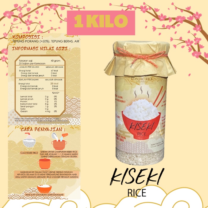 Jual Beras Shirataki / Shirataki Rice / Kiseki Rice Konnyaku / Beras ...