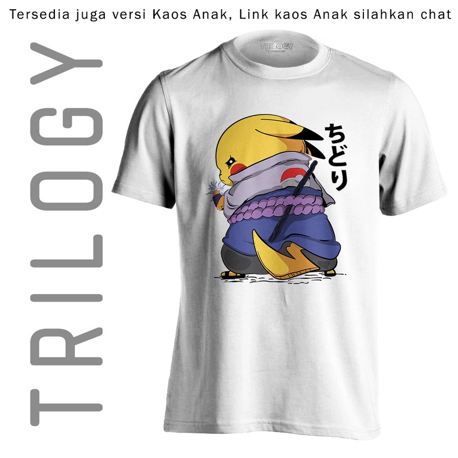 Jual TRILOGY DTF 0054 - POKEMON - PIKACHU SASUKE - Kaos Premium - Anime ...