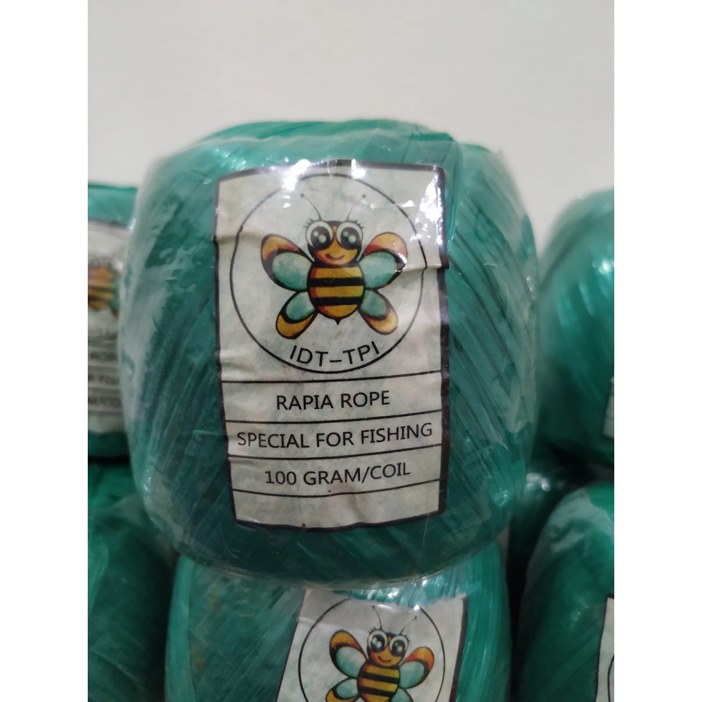 Jual 1 Roll Tali Rafia Hijau Khusus Kotrekan Sabiki Rinta 100 Gram ...