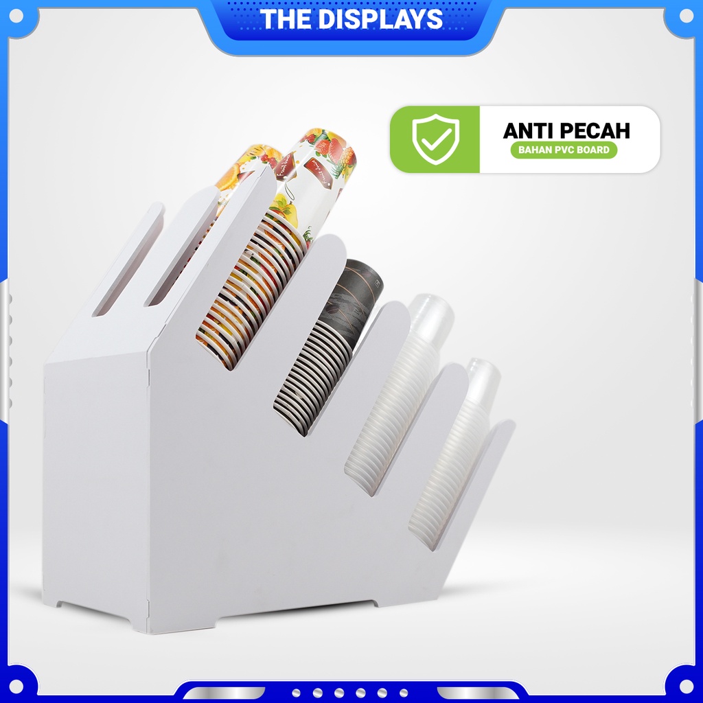 Jual Rak / Rack / Dispenser / Organizer Paper Cup isi 8 slot - Model ...
