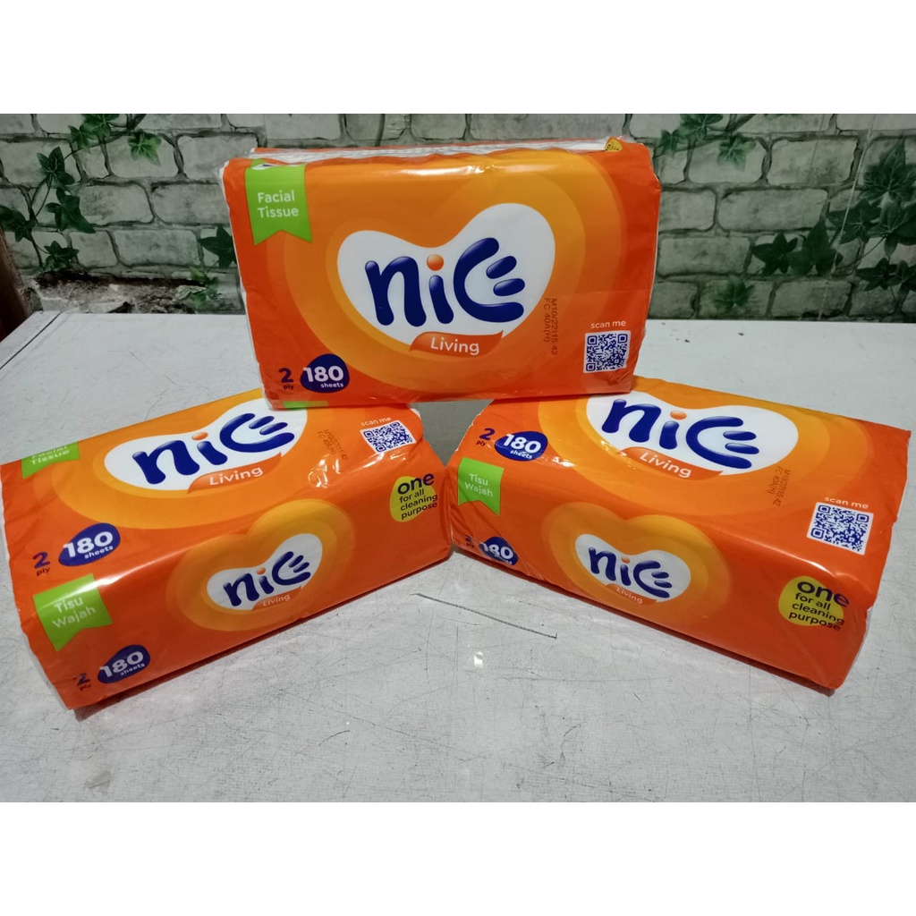 Jual TISSUE NICE Facial 180 Sheet 1 DUS (ISI 60 PACK) | Shopee Indonesia