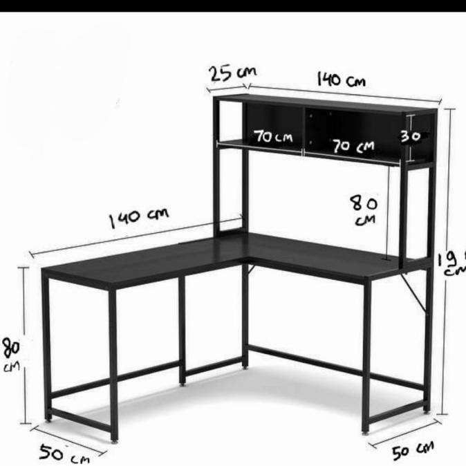 Jual Meja rak kerja leter L | Shopee Indonesia