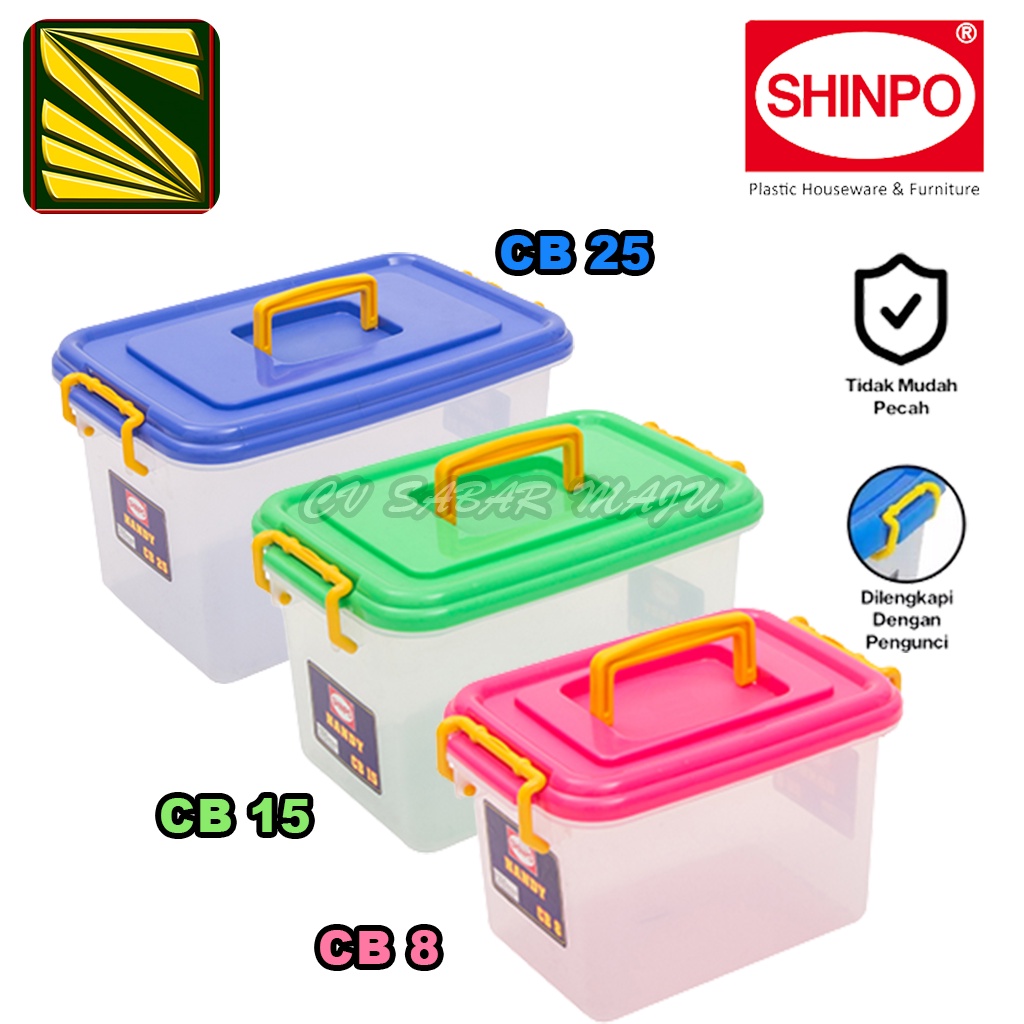 Jual Shinpo Container Handy Box Plastik Dengan Handle / Pegangan 133,1 ...