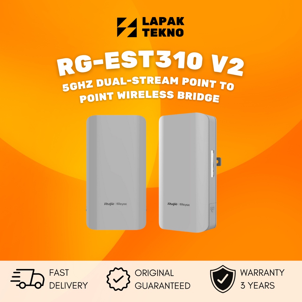 Jual RG-EST310 V2 RUIJIE REYEE DUAL-STREAM POINT TO POINT WIRELESS ...