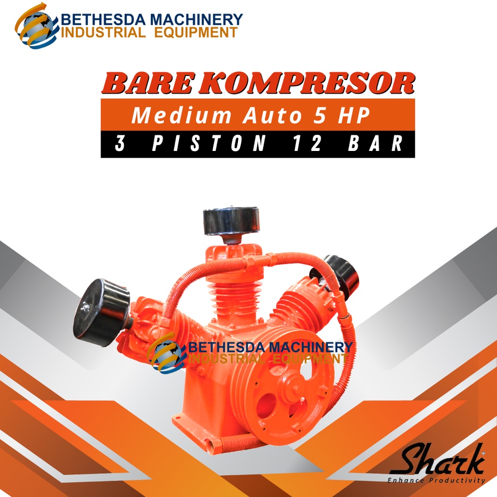 Jual Shark BARE compressor 5 HP 10 HP 15 HP 12 BARE / Kepala Kompresor ...