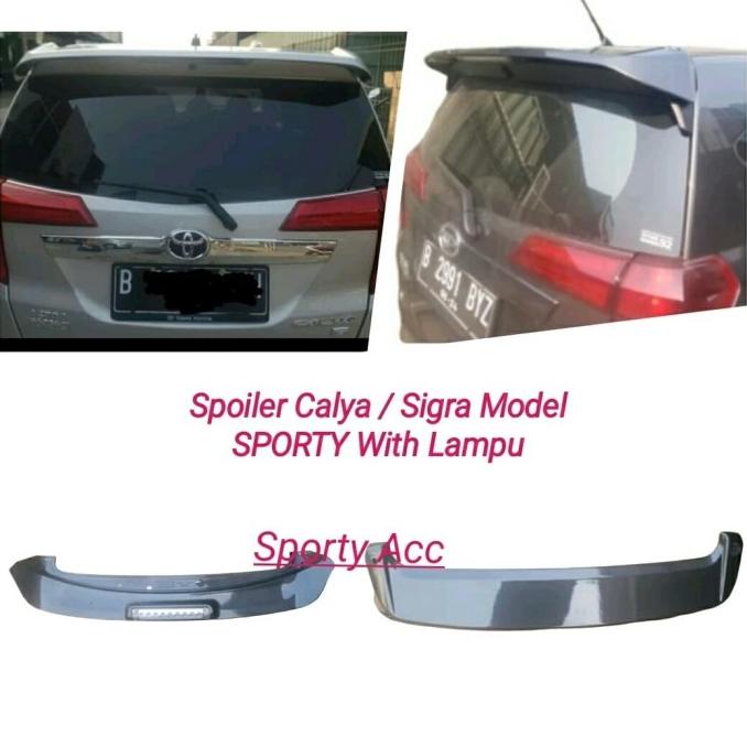 Jual Spoiler Calya / Sigra Model Sporty With Lampu | Shopee Indonesia