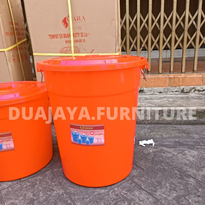 Jual Ember Plastik KIRAMAS Tutup 30 40 50 60 80 Liter / Ember Plastik / Ember Tutup Gagang Nikel ...