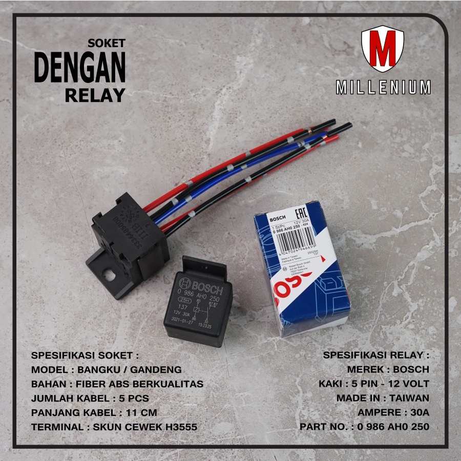 Jual Soket Relay Bangku Socket Cable Rumah Relay Gandeng Dengan Relay Kaki 5 Pin Pemutus Arus ...