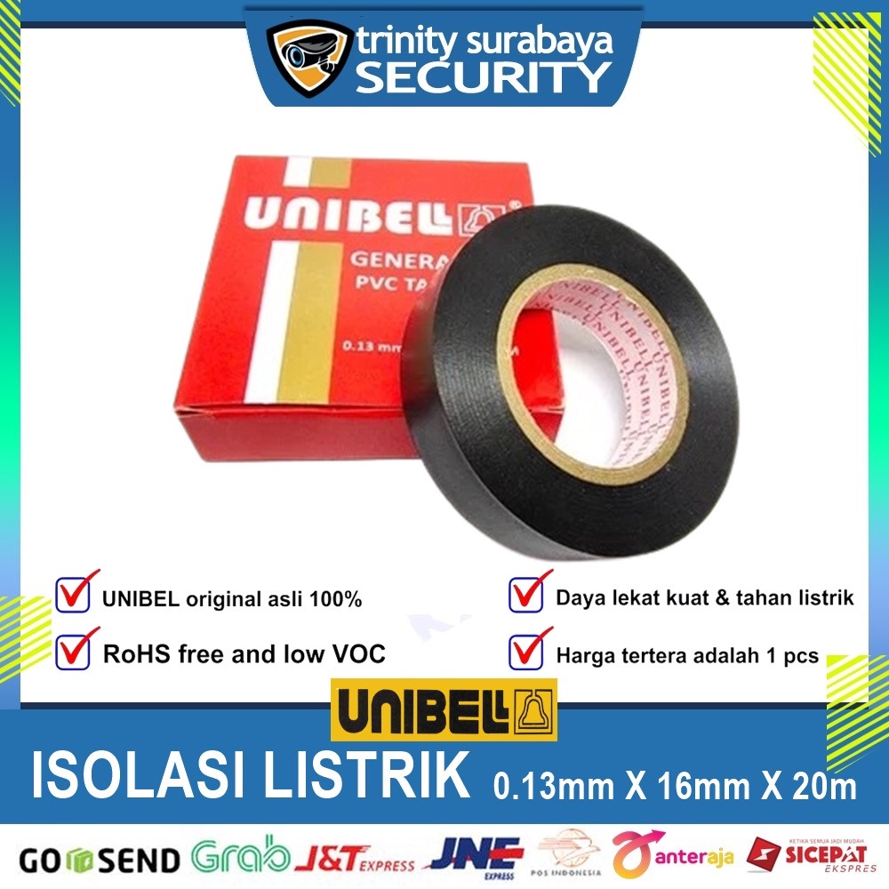 Jual Solasi kabel hitam unibel / isolasi listrik | Shopee Indonesia