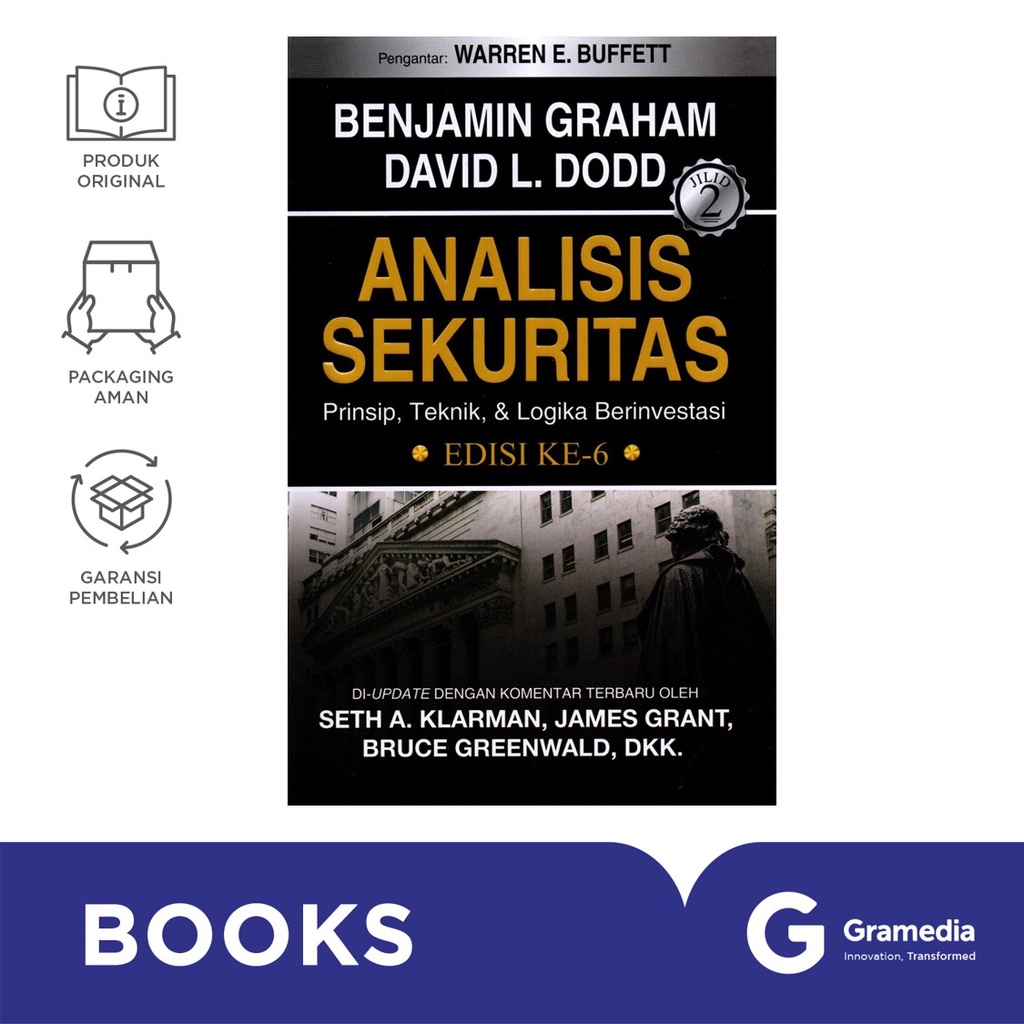 Jual Analisis Sekuritas Jilid 2 Edisi Ke 6 (Benjamin Graham dan David L ...