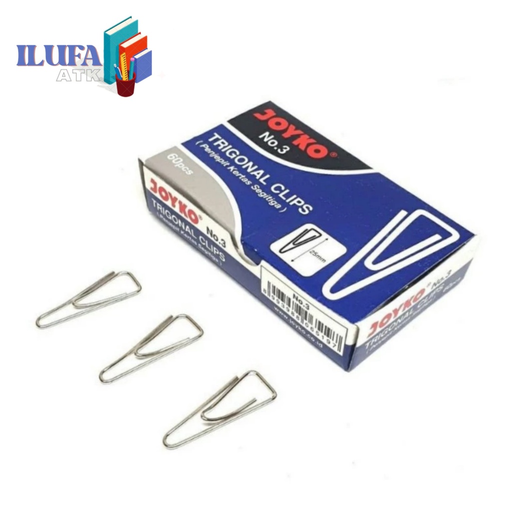 Jual JOYKO TRIGONAL PAPER CLIP NO 3 PENJEPIT KERTAS KLIP SEGITIGA 25MM ...