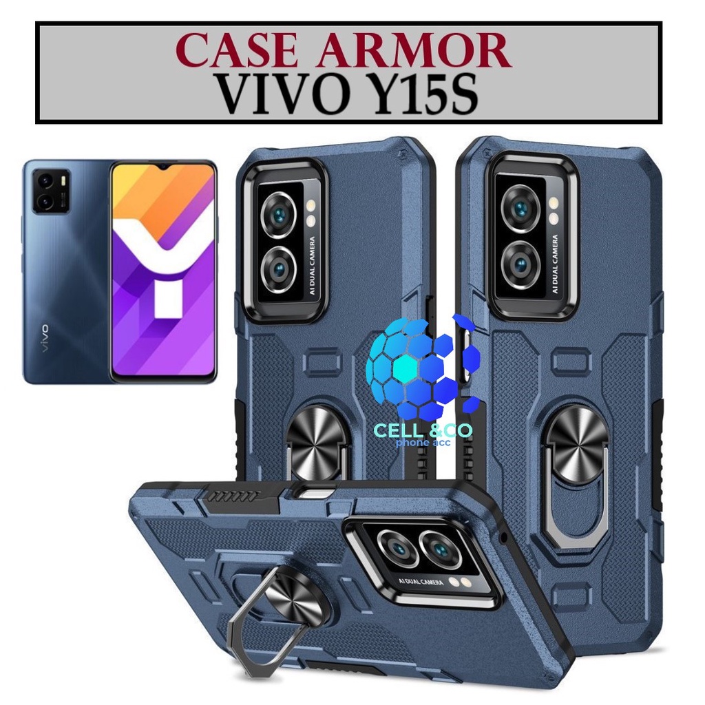 Jual Case Armor VIVO Y15S Iring Cincin Magnetic Kesing Hp Protect ...