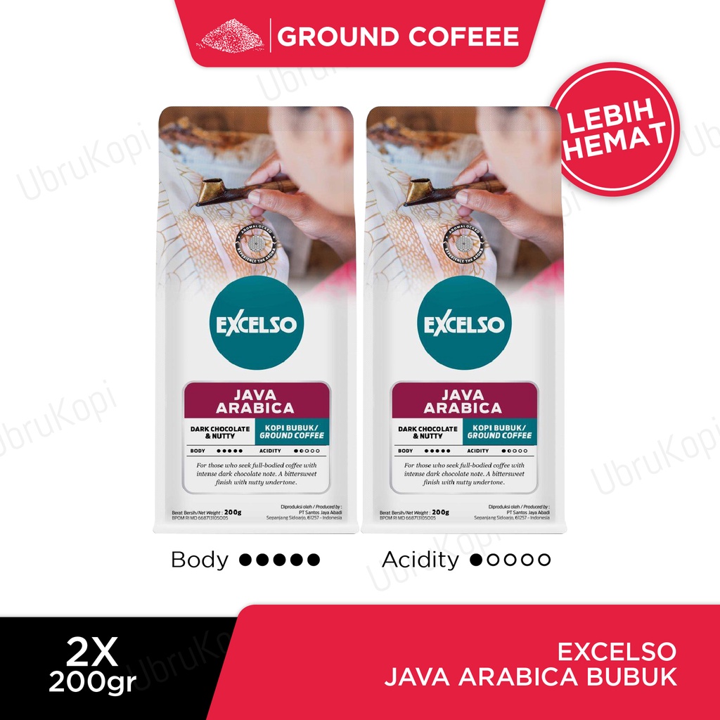 Jual EXCELSO JAVA ARABICA BUBUK 200G TWIN PACK | Shopee Indonesia