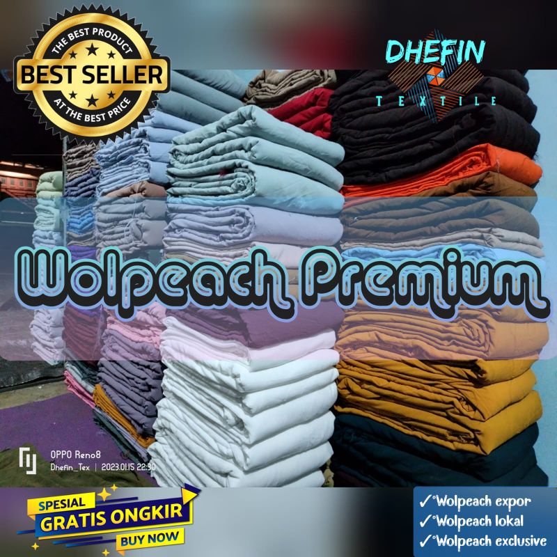 Jual wolfis premium fortaleza polos / kain kiloan murah harga 1 kg kain ...