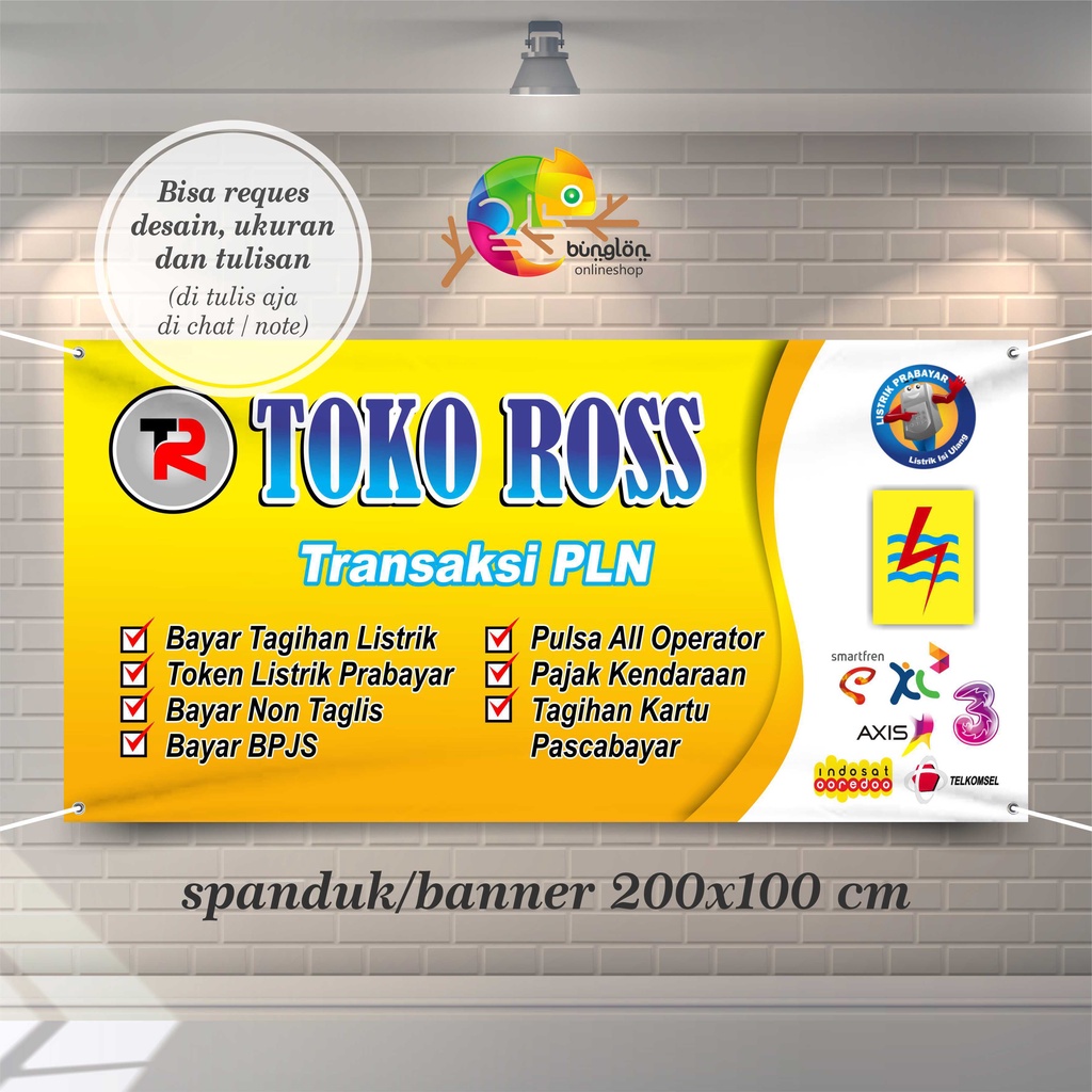 Jual Spanduk, Banner Pembayaran Resmi Transaksi PLN | Shopee Indonesia