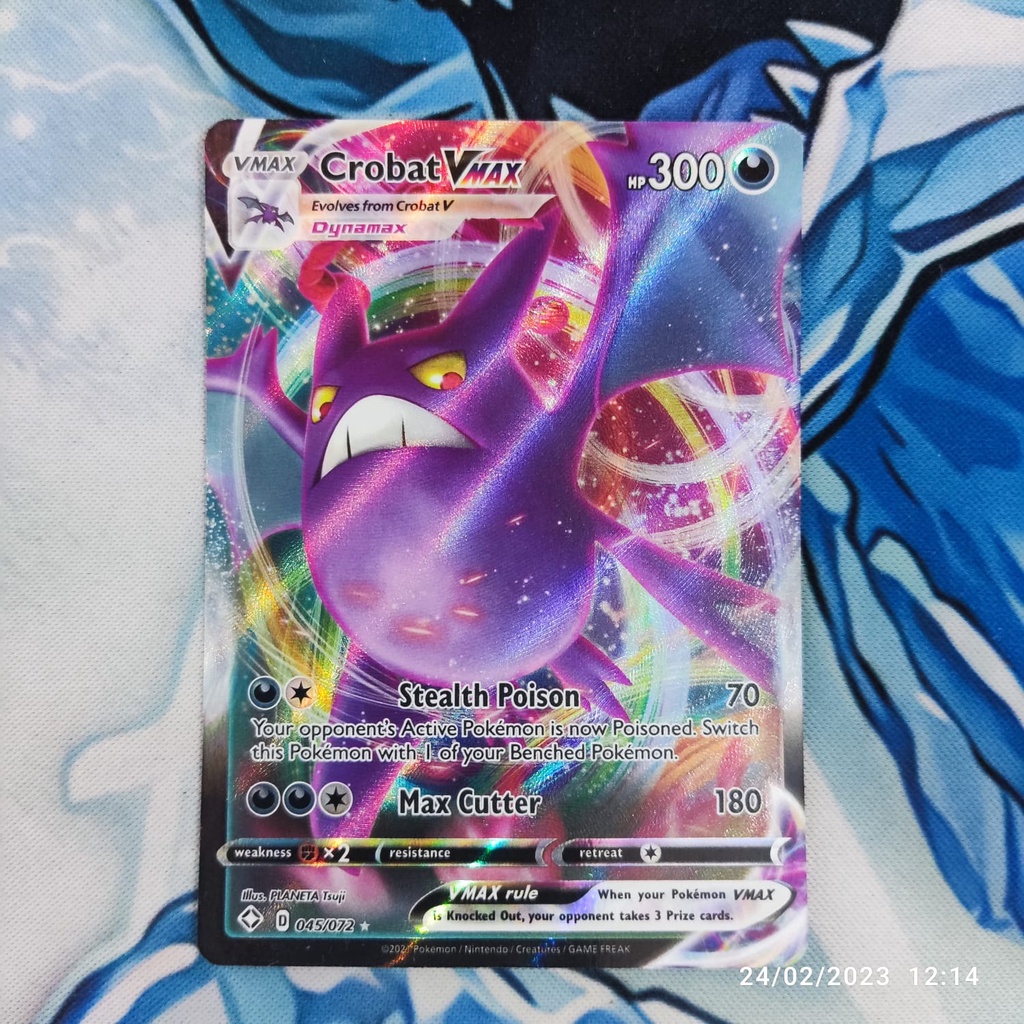 Jual pokemon english crobat vmax 045/072 Ultra Rare original | Shopee ...